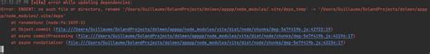Vite Error While Updating Dependencies With Fresh Install Issue
