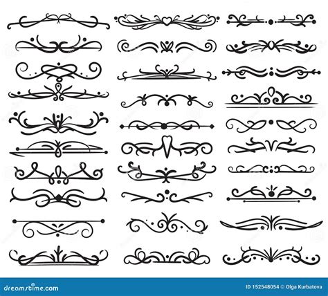 Decorative Page Divider Vintage Swirls Ornaments Wedding Frame