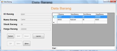 menampilkan data datagridview di textbox yang berdeda
