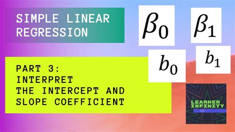 interpret the intercept and slope coefficient simple linear regression part 3 youtube