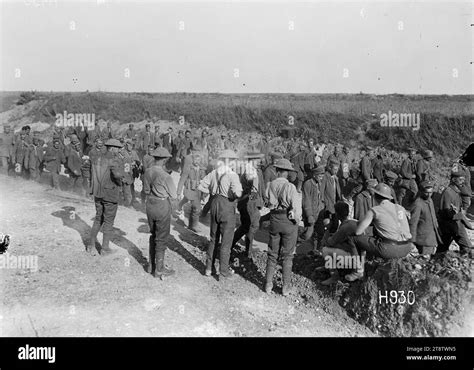 German Prisoners On The Way Down From The Front Hebuterne France Columns Of World War I