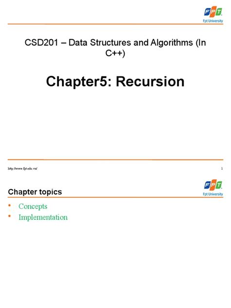 chapter5 recursion csd201 data structures and algorithms in c pdf subroutine