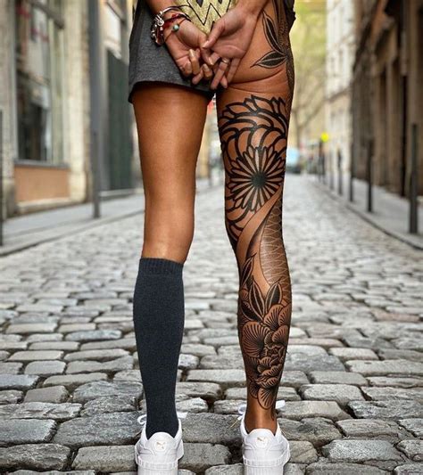 Lower Leg Tattoos For Black Females