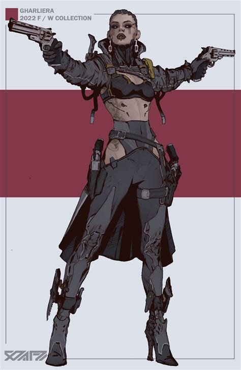 迭代以前的设计 Lee Kimsan Fantasy Character Design Cyberpunk Art Concept Art Characters