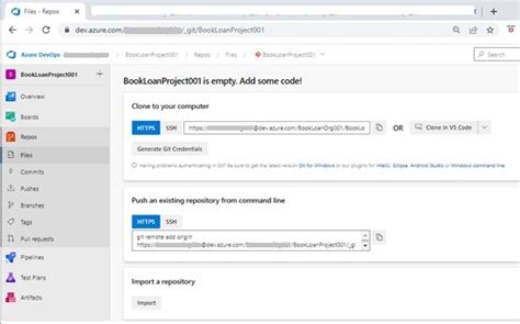how to configure and import git repositories into azure devops services