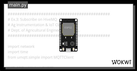 Ex 3 Subscribe On HiveMQ Wokwi ESP32 STM32 Arduino Simulator
