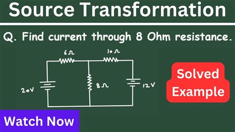 Source Transformation Solved Example Problem YouTube