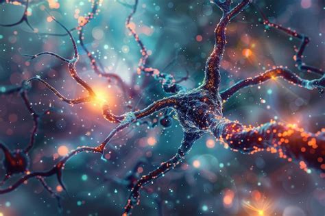 Premium Photo Illustration Of Neuron And Synapse Structure Depicting