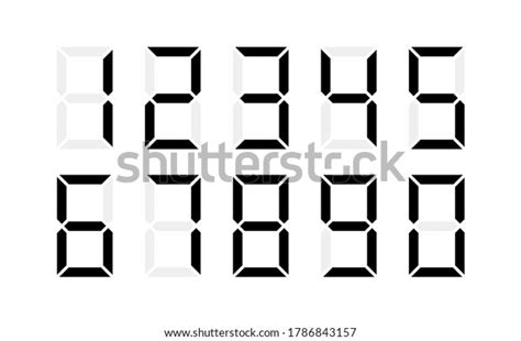 Set All Digital Numbers Compiling Computer Stock Vector Royalty Free