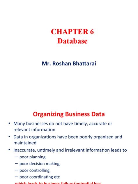 chapter 6 introduction to database pdf relational database databases