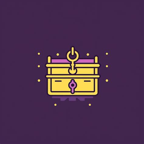 Premium Photo Treasure Chest Key Modern Line Icon Vector