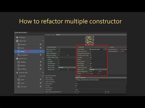 How To Refactor Multiple Constructor And How To Use Constuctor In Unity