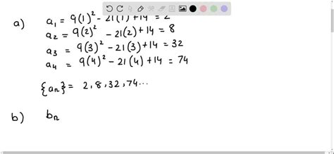 ⏩solved a find the first four terms of the sequence b find a… numerade