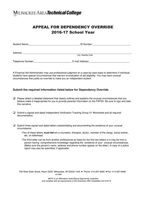 fillable appeal for dependency override form printable pdf download