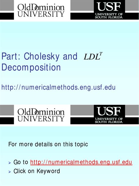 4 presentation cholesky pdf functions and mappings mathematical objects