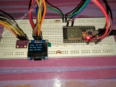 micropython bme280 ssd1306 oled with esp32 using
