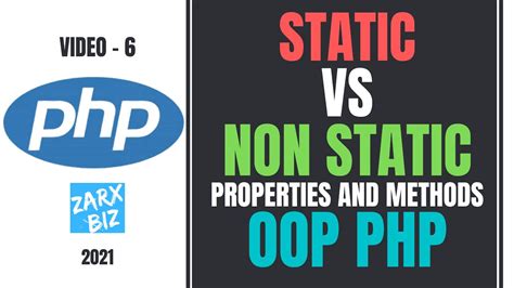 6 static and non static method in php object oriented php tutorial php tutorial youtube