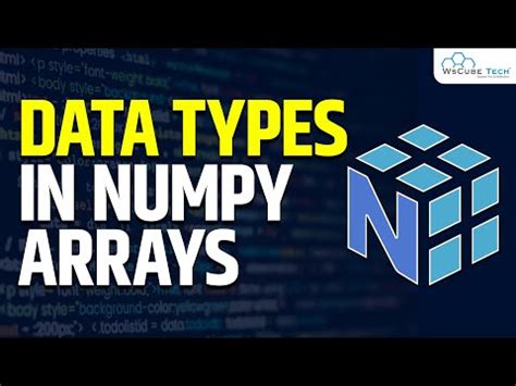What Is Data Type Of NumPy Array Datatype Functions Machine