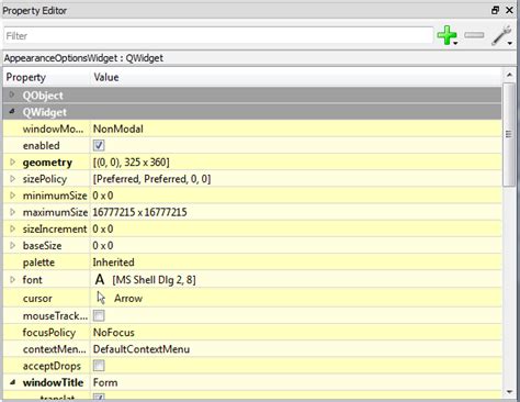 qt4 howto create or find example code of qt widget property editor like in qt designer