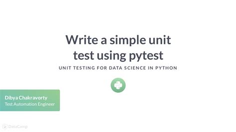 python tutorial write a simple unit test using pytest