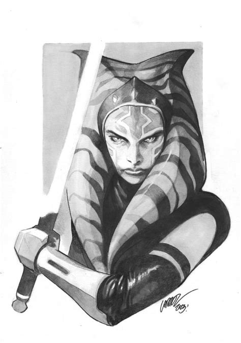 Ahsoka Tano By Pepe Larraz In Brian Phillipss Star Wars Comic Art Gallery Room