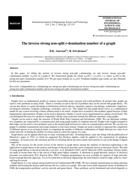 inverse non split domination pdf vertex graph theory graph theory