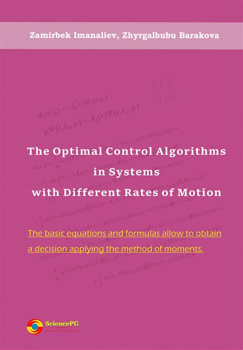 the optimal control algorithms in systems with different rates of motion book science