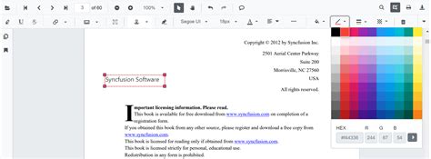 free text annotations in blazor sfpdfviewer component syncfusion