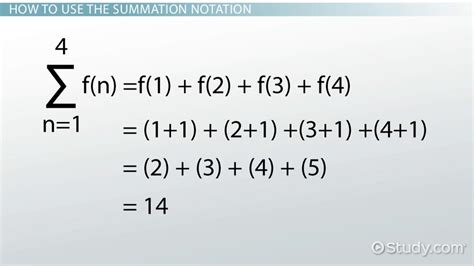 summation notation rules and examples video and lesson transcript