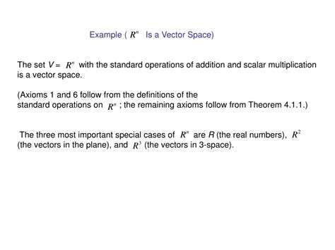 ppt chapter 4 chapter content real vector spaces subspaces linear independence basis dimension