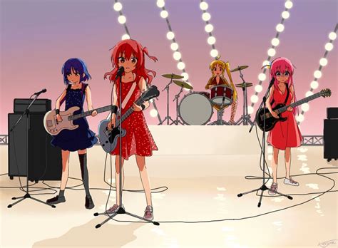 Gotoh Hitori Kita Ikuyo Ijichi Nijika And Yamada Ryo Bocchi The Rock And 1 More Drawn By