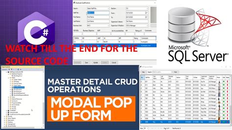 master detail crud operations using modal popup in as