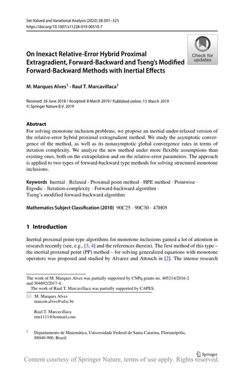 on inexact relative error hybrid proximal extragradient forward backward and tseng s modified
