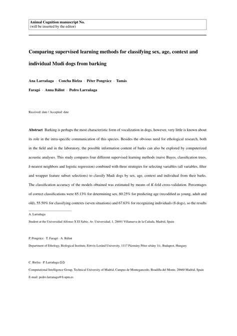 pdf comparing supervised learning methods for classifying sex age free download nude photo gallery