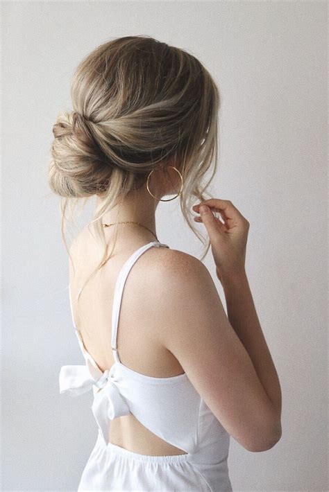 How To Simple Updo Perfect For Brides And Bridesmaids Alex Gaboury Lazy Hairstyles Hair