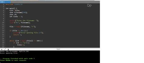 C Program To Count The Number Of Lines In Text File