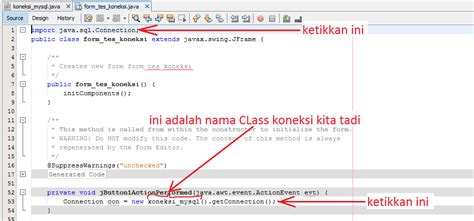 cara gampang koneksi database mysql ke java netbeans source code aplikasi