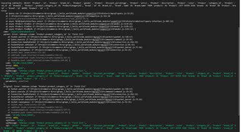 Mysql Sequelize Name SequelizeDatabaseError Parent Error