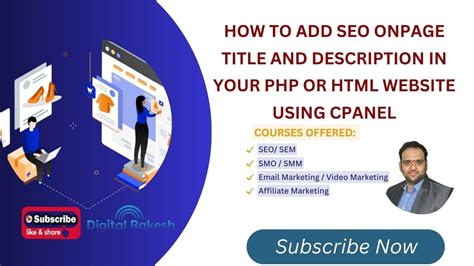 How To Add Seo Onpage Title And Description In Your Php Or Html Website