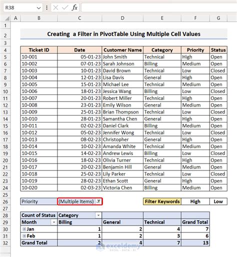 excel vba to filter pivot table based on cell value 3 examples exceldemy
