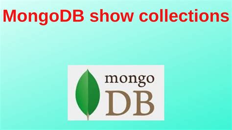 2 MongoDB Tutorials For Beginner MongoDB Show Collections YouTube