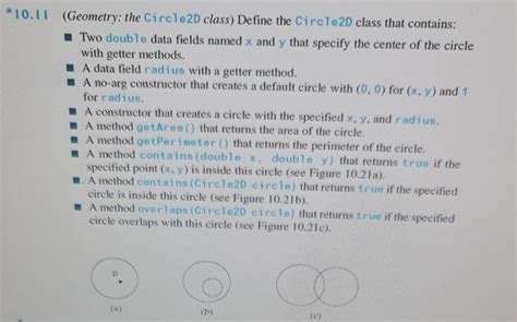 solved geometry the circ1∈2d class define the circle2d