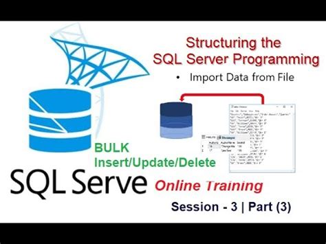 Bulk Insert Delete Microsoft Sqlserver Online Training Session