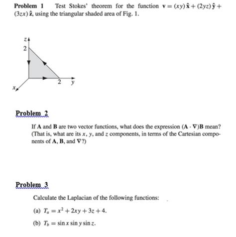 test stokes theorem for the function v xy x