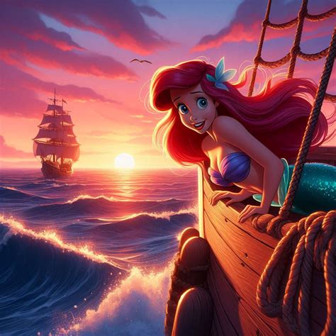Ariels First Time Riding On A Ship By Floodunversed On Deviantart