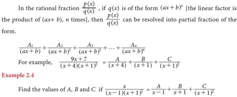 partial fractions introduction definition formula solved example problems exercise
