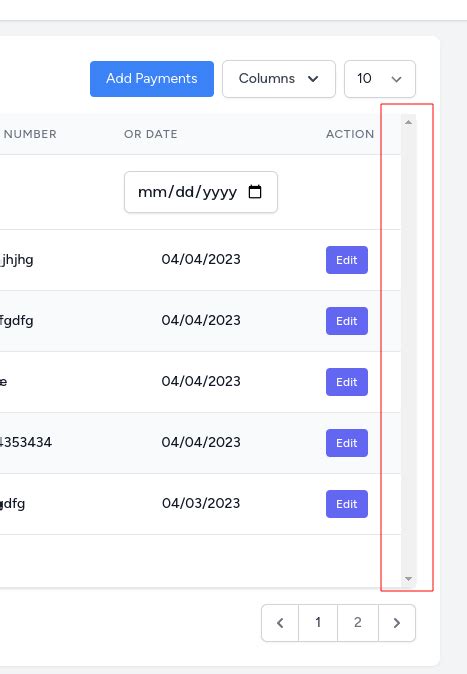 vertical scrollbar always visible how do i remove this · rappasoft laravel livewire tables