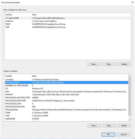 cellprofiler startup error could not find path to java environment directory usage and issues