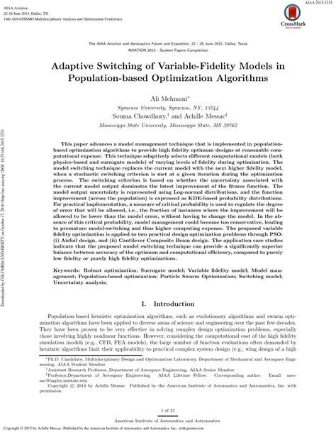 pdf adaptive model refinement in surrogate based multiobjective optimization