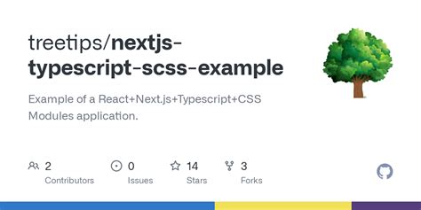 github treetips nextjs typescript scss example example of a react next js typescript css